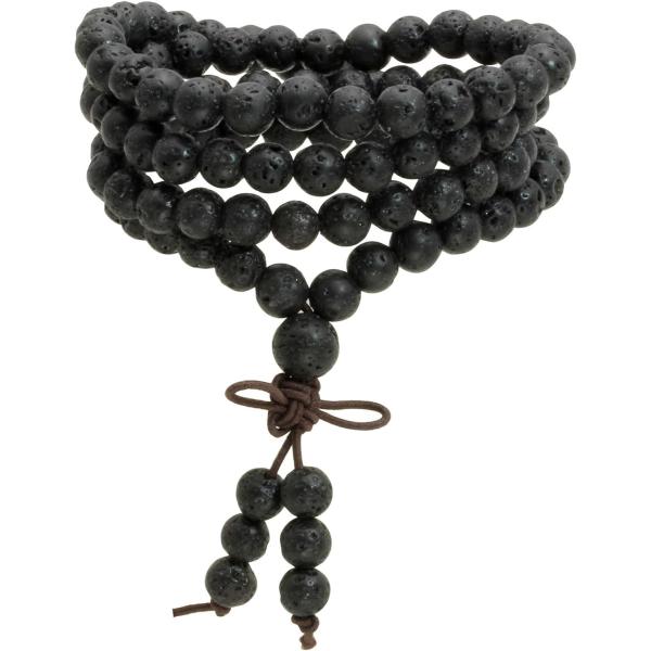 商品名milakoo 6 mm 108ウッドビーズブレスレットMala祈りネックレスブッダの瞑想チベットMILAKOO 8mm Natural Lava Rock Stone 108 Buddhist Prayer Beads Tibeta...