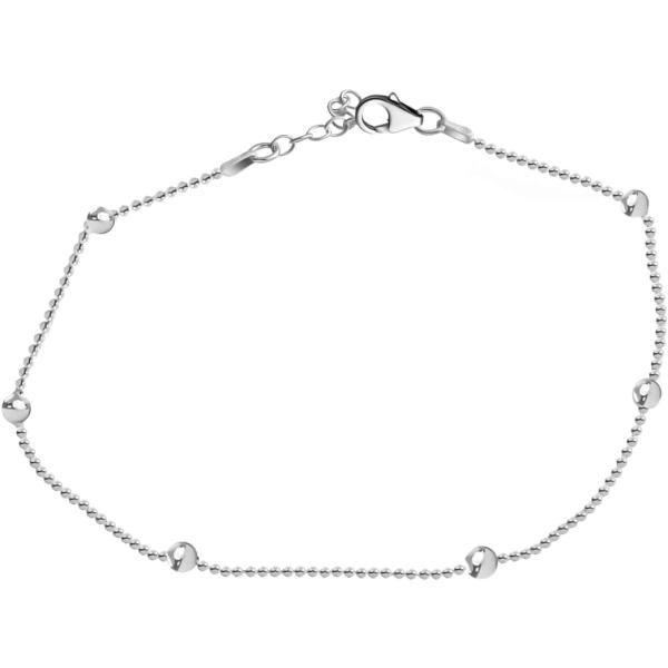 商品名SHOP LC DELIVERING JOY 925スターリングシルバー アンクルブレスレット レディース チャームチェーン 調節可能なステーションアンクレット 10インチ 誕生日プレゼント, 10, 金属, 宝石なし。Shop LC...