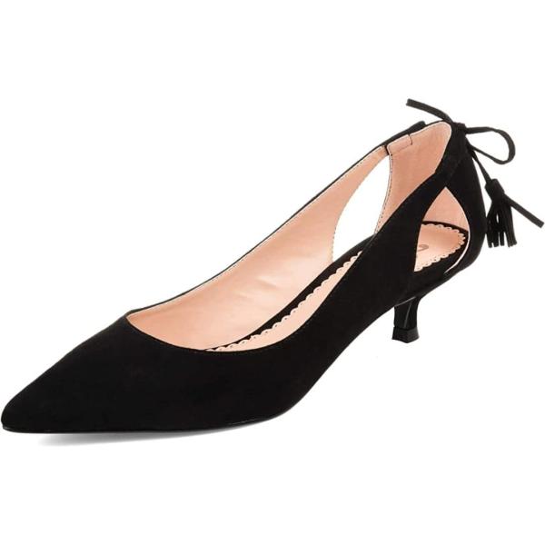 商品名Journee Collection レディース US サイズ: 12 M US カラー: ブラックJournee Collection Womens Bindi Pump with Side Cut Outs and Tassle ...