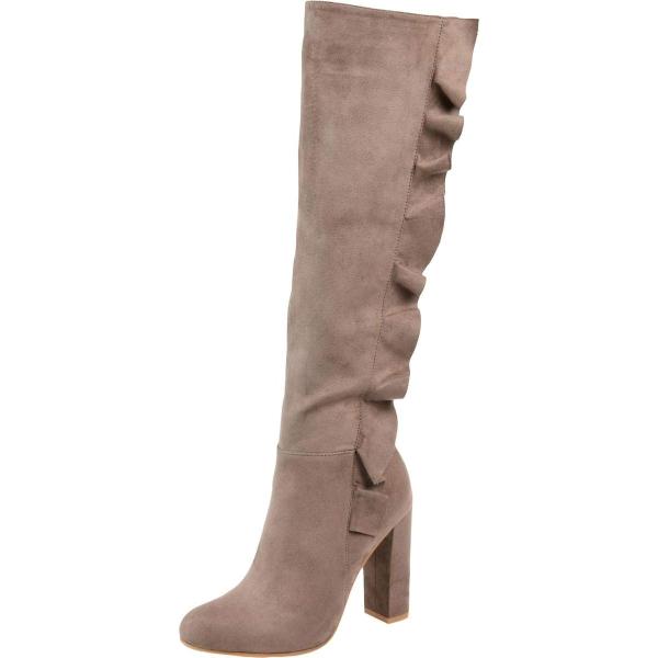 商品名[Brinley Co] レディース US サイズ: 10 XWC カラー: ベージュBrinley Co. Womens Knee-high Ruffle Boot Taupe, 10 Extra Wide Calf USブランド：...