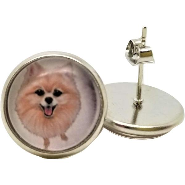 商品名ポメラニアンスタッドポストピアス - ペア。Pomeranian Stud Post Earrings - New - Pair!ブランド：Pierced Republic商品サイズ：高さ：1.7 cm横幅：3.2 cm奥行：4.9 ...