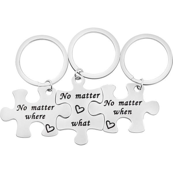 商品名bobauna No Matter Where What When Puzzle キーチェーンセット 2点セット 長距離ギフト BFFカップル姉妹用bobauna Puzzle Keychain Set Of 2,3 Long Dis...