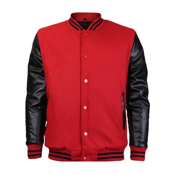 商品名: Maximos by R &amp; B OUTERWEAR メンズ US サイズ: XX-Large カラー: レッド New Men's Two Tone Baseball Letterman Varsity Bomber J...