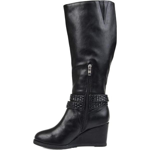 商品名[Brinley Co] レディース US サイズ: 8 M US カラー: ブラックBrinley Co Comfort Womens Braid Strap Wedge Boot Black, 8 Regular USブランド：B...
