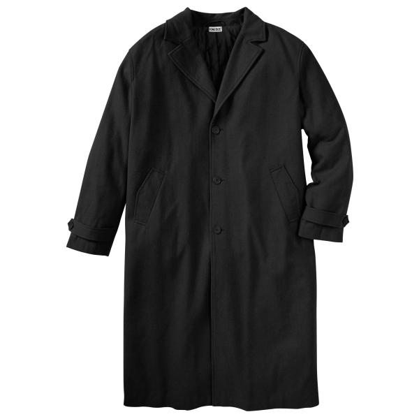 商品名: KingsizeメンズBig &amp; Tallウールブレンドロングオーバーコート カラー: ブラック KingSize Men's Big &amp; Tall Wool-Blend Long Overcoat - Big -...