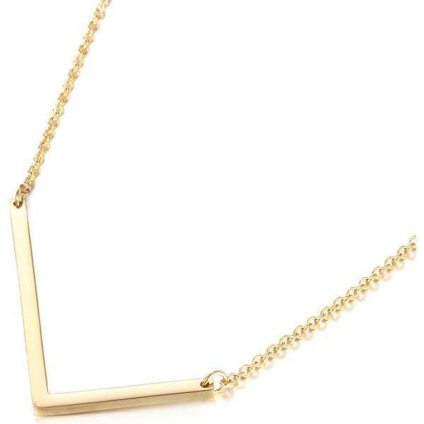 商品名MEMGIFT ビッグレターネックレス ステンレススチール イニシャルペンダント ベストフレンドジュエリー ガールズ レディース ウェディング誕生日 クリスマスMemgift L Letter Necklace Big Alphabe...