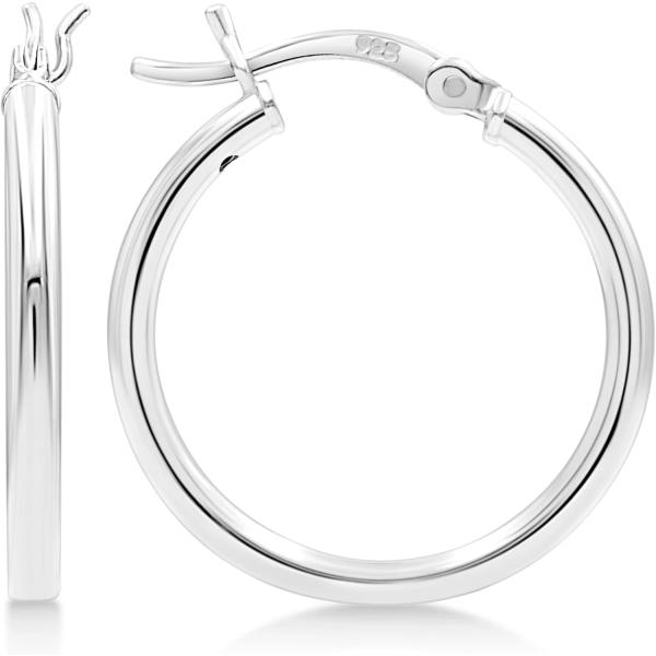 商品名KEZEF (ケゼフ) フープピアス .925 スターリングシルバー ピアス フープイヤリング チューブクリックトップ ピアス レディース メンズ 2mm 直径サイズ 22mmKEZEF 925 Sterling Silver Hoo...
