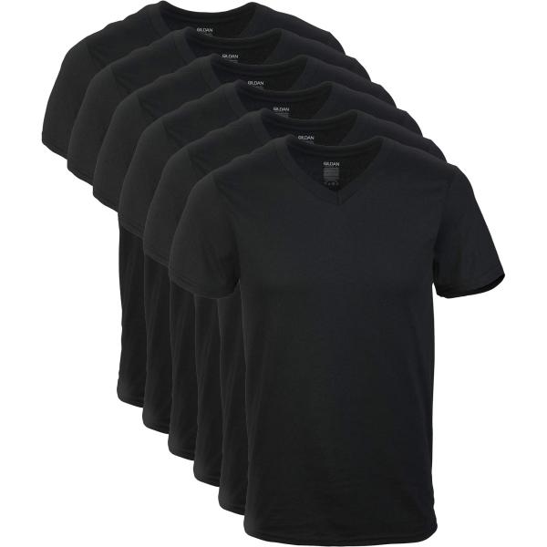 商品名: Gildan Men's V-Neck T-Shirts Multipacks Gildan Men's V-Neck T-Shirts, Multipack, Style G1103, Black (6-Pack), Mediu...
