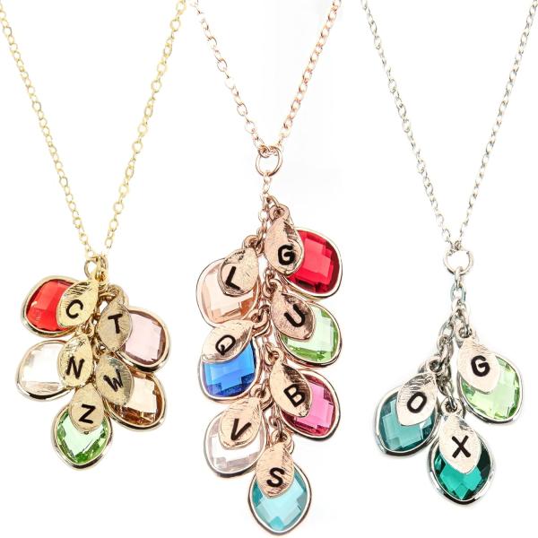 商品名Personalized Gifts for Mom Mothers Day Gift Grandma Gift Birthstone Initial Necklace Gift for Her Bridesmaid Gift Fam...