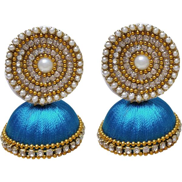 商品名Silk Thread Stud Earring Set - Turquoise Blueブランド：GOELX商品サイズ：商品番号：色：Turquoise Blue素材：Stud