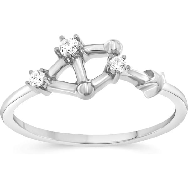 商品名天体 星 リブラ 占星術 スター 0.10ctw ダイヤモンドリング スターリングシルバー サイズ6NATALIA DRAKE 1/10 Cttw Diamond Celestial Star Horoscope Libra Astr...
