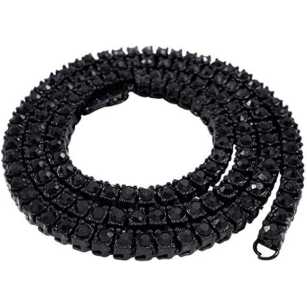 商品名Starryinter 14Kゴールドメッキ アイスアウト テニスチェーン メンズ ヒップホップネックレス サイズと色選択可能 DL223 ブラックStarryinter 14K Gold Plated Iced Out Tennis...