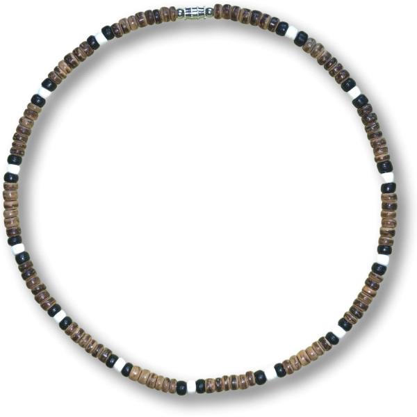 商品名Native Treasure トランスフォーマー 木製 ココビーズ サーファー ビーチネックレス - 5mm (3/16インチ), アークシェル、ココビーズ, 宝石なしNative Treasure 18"" Mens and Wo...