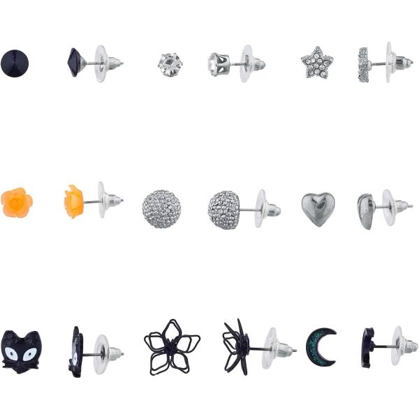 商品名Lux Accessories Glittery Crescent Moon Orange Flower Silvertone Stud Earring Setブランド：LUX ACCESSORIES商品サイズ：高さ：2.8 cm横幅...