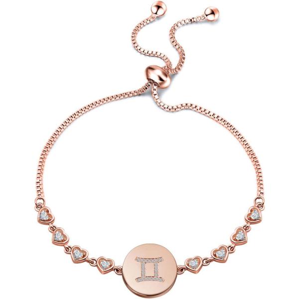商品名ENSIANTH ローズゴールド 星座 調節可能 ブレスレット 誕生日ギフト レディース ガールズENSIANTH Rose Gold Zodiac Sign Adjustable Bracelet Birthday Gift for...