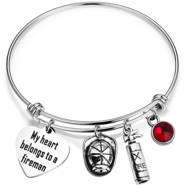 商品名Bobauna My Heart Belongs to A Fireman ブレスレット 消防士 母 妻 ガールフレンドへのギフトbobauna My Heart Belongs To A Fireman Bracelet Gift ...