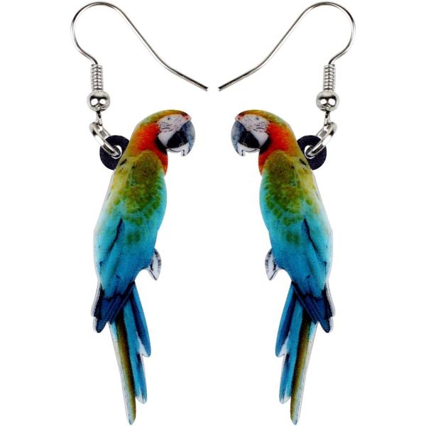 商品名Bonsny Acrylic Drop Dangle Sweet Resting Macaws Parrot Bird Earrings Jewelry For Women Girls Kids Gift Charmsブランド：BON...