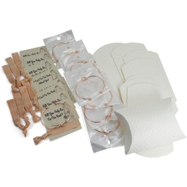 商品名Bachelorette Party Favors | Pulsera de 7 nudos regalo con lazo para el pelo, tarjeta de propuesta y caja de regalo pa...