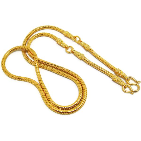 商品名3フープ アミュレット用 22K 23K 24K タイ バフ イエローゴールド GP ネックレス 26インチ 45g ジュエリー メンズ3 Hoops for Amulets 22K 23K 24K Thai Baht Yellow ...