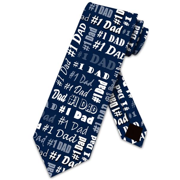 商品名: Three Rooker 父の日ネクタイ メンズネクタイ World's Greatest Dad ネクタイ, ネイビー, One Size Three Rooker Number one Dad Ties Mens Father...
