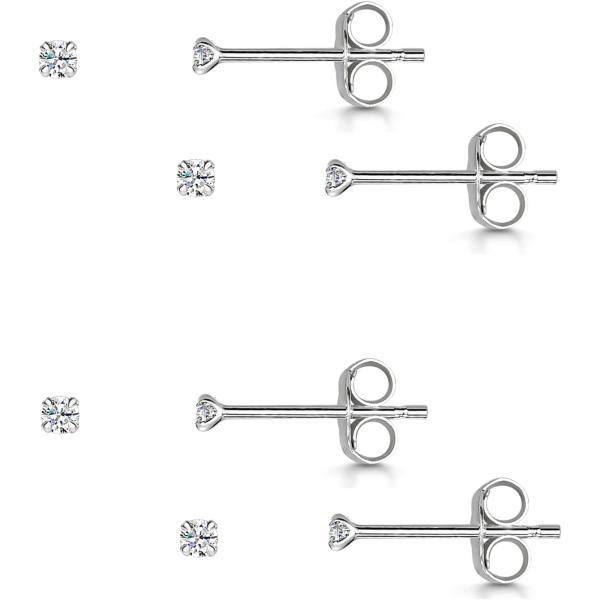 商品名Amberta レディース 925スターリングシルバー スタッドイヤリングセットAmberta Women's 925 Sterling Silver Stud Earrings Set: Tiny Ear Piercing Stud...