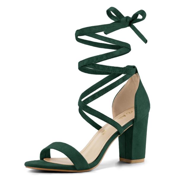 商品名:  Allegra K Women's One Strap Block Heel Lace Up Green Sandals - 6.5 M USブランド: Allegra K商品サイズ: 6.5高さ: 27.178cm横幅: 19...