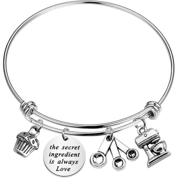 商品名Gzrlyf Baker ブレスレット The Secret ingredient is Always Love インスピレーションを与えるギフト パン屋ペストリーシェフ 料理 学生にGzrlyf Baker Bracelet the...