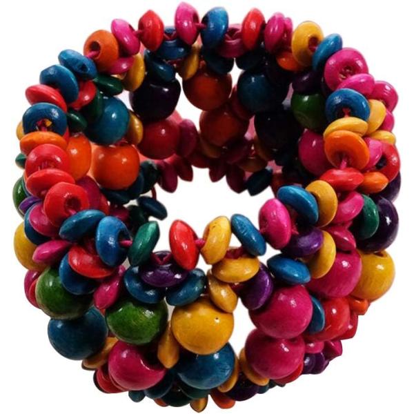 商品名JOYID マルチカラー木製ビーズストレッチブレスレット ボヘミアンジュエリー レディース ガールズ 子供用Caiyao Multi-Colored Wooden Beads Stretch Bracelet Bohemian Jew...