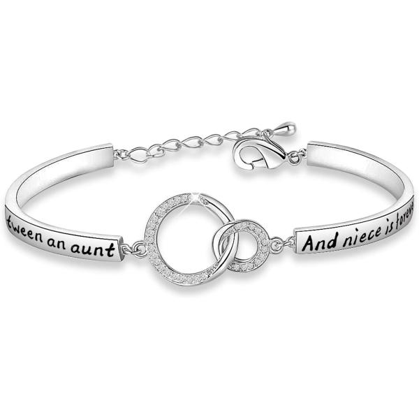 商品名WUSUANED Aunt and Nieceギフト The Love Between an Aunt and Niece is Forever Relationship ブレスレット 叔母さんギフトWUSUANED Aunt And...