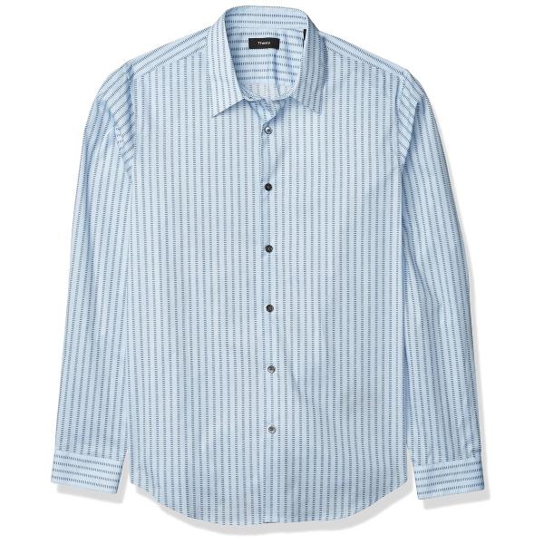 商品名: Theory メンズ アーヴィング ダッシュプリント ボタンダウンシャツ US サイズ: Large Theory Men's Irving Dash Print Button Down Shirt, Olympic Multi,...