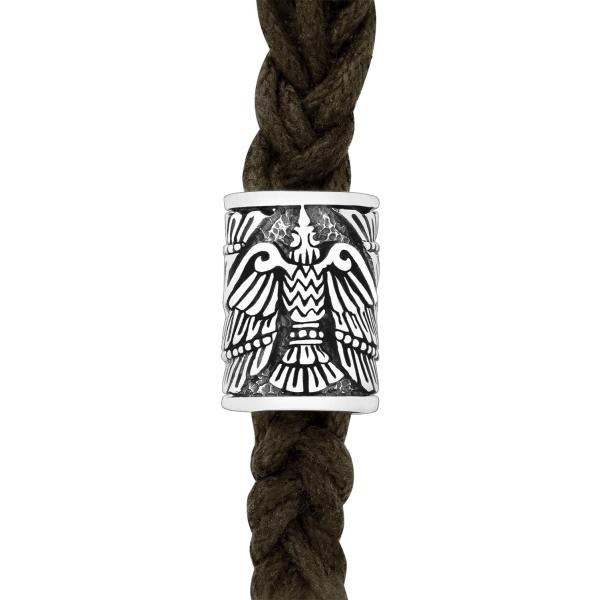 商品名925スターリングシルバー バイキング あごひげヘアビーズ ドレッドロック フギンとムニンレイヴン925 Sterling Silver Viking Beard Hair Bead Dreadlocks Huginn and Mun...