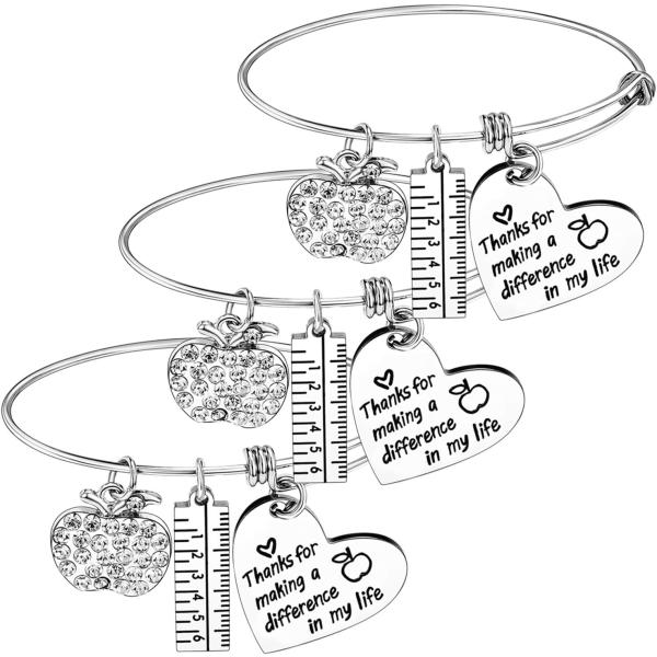 商品名Nzztont 教師用バングル 3個パック 教師へのギフト オープンスクールギフト 教師への感謝 バングルブレスレット, 金属Nzztont Pack Of 3 Teacher Bangles Gifts For Teacher Op...