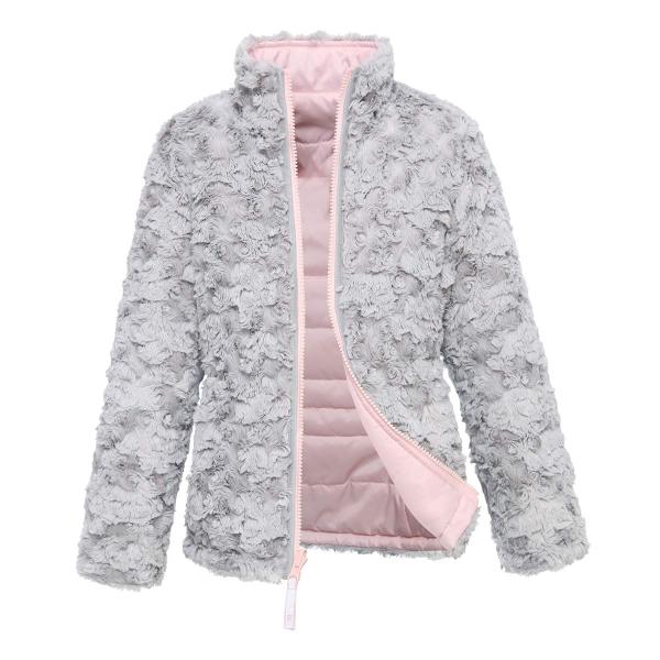 商品名: Rokka&amp;Rolla OUTERWEAR ガールズ US サイズ: S(6) カラー: グレー Rokka&amp;Rolla Girls' Reversible Water-Resistant Teddy Sherpa...