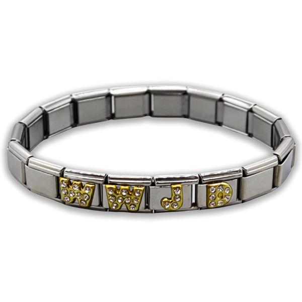 商品名Fablinks Italian Charm Bracelet, 316 Stainless Steel Nomination Bracelets for Women, Starter Modular D Linq Jewelry C...