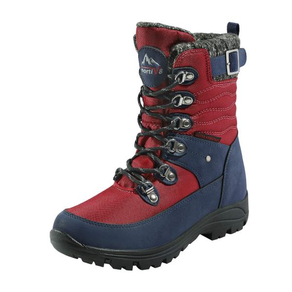 商品名: NORTIV 8 レディース 断熱スノーブーツ 暖かい フェイクファー 防寒 冬用ブーツ, ネイビー/レッド, 11 NORTIV 8 Women's Insulated Snow Boots Warm Faux Fur Cold...
