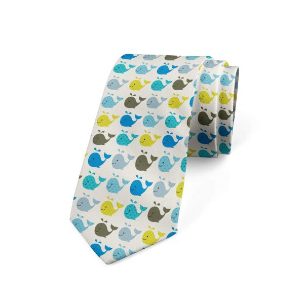 商品名:  Lunarable Men's Tie, Childish Whale Fish Marine, Necktie, 3.7", Yellow and Blueブランド: Lunarable商品サイズ: 3.7"高さ: 1.27c...