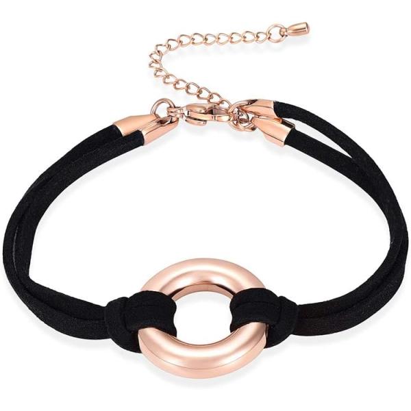 商品名Oinsi Circle of Life 火葬ジュエリー ブラック 本革 メモリアル 骨壺 ブレスレット 愛する人の遺灰 記念品ホルダー レディース メンズCircle Of Life Cremation Jewelry Black ...