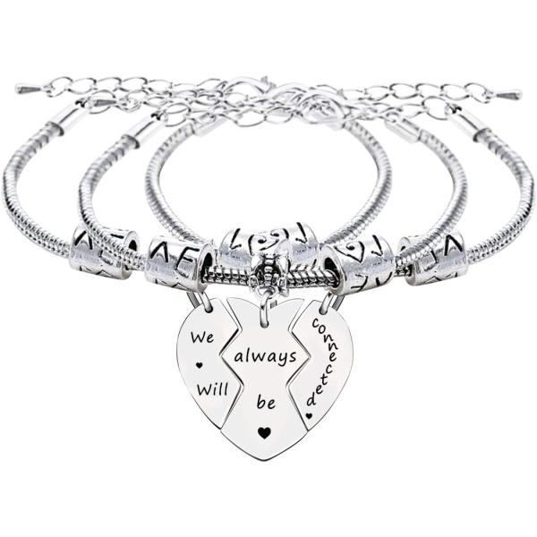 商品名lauhonmin ベストフレンドシスターズギフトブレスレット3点セット 女性や女の子への友情 長距離ギフト - We Will Always be Connectedlauhonmin 3pcs Best Friends Siste...