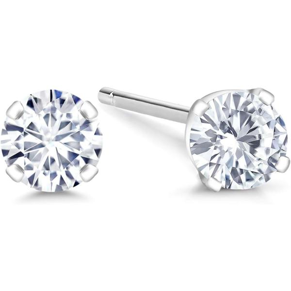 商品名Gem Stone King 0.25カラット ラボグロウンダイヤモンド ピアス レディース 14金 ホワイトゴールド K14 金属アレルギー対応 誕生日プレゼントGem Stone King 14K White Gold Lab G...