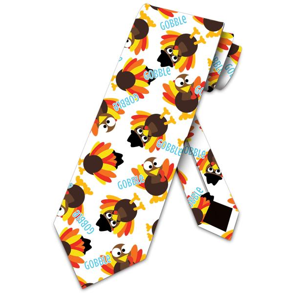 商品名:  Thanksgiving Turkey Ties Turkeys Neckties Mens Gobble Tieブランド: Three Rooker商品サイズ: One Size商品番号: 502398色: White素材: ...