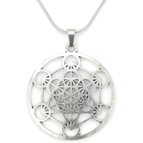 商品名Ann Claridge メタトロンキューブネックレス ペンダント 20インチチェーン付き 神聖な幾何学シンボル 大天使メタトロンメダリオン 369 マニフェスト, 金属Ann Claridge Metatron's Cube Nec...