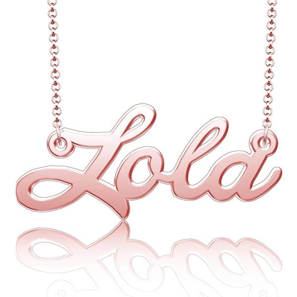 商品名LoEnMe Jewelry ローズゴールド 名前入りネックレス カスタマイズ可 レディース ガールズ カップル向けギフト ピンクLoEnMe Jewelry Rose Gold Plated Personalized Name Cu...