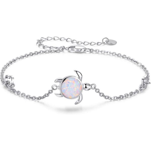 商品名Cuoka カメブレスレット 925スターリングシルバー オパールタートルジュエリー ウミガメブレスレット 海の自然ブレスレット タートルギフト 女性向けCuoka Turtle Bracelet 925 Sterling Silve...