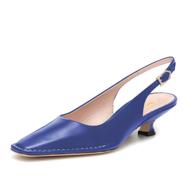 商品名:  XYD Women Casual Square Toe Kitten Pumps Printed &amp; Solid-color Low Heels Leather Slip On Sandals Comfortable W...