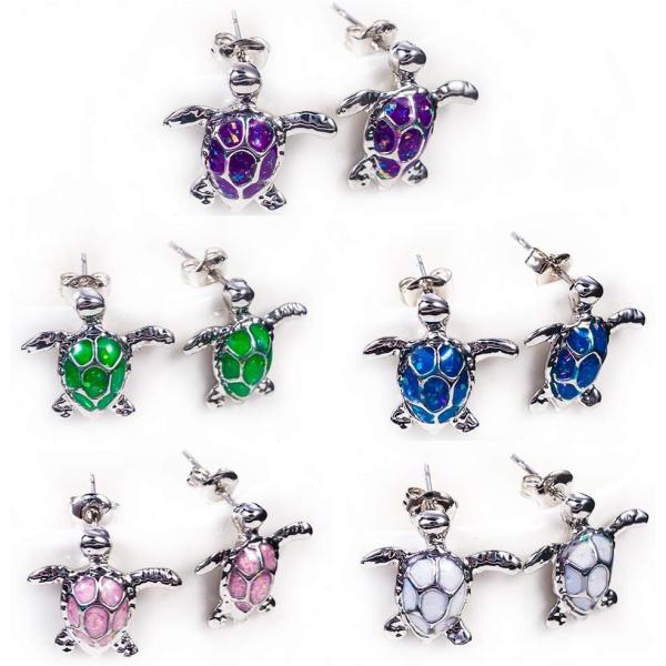 商品名Shuning タートルピアス 5組 ブルーオパール タートルジュエリー かわいいタートルスタッドピアス レディース ガールズ 低刺激性Shuning 5 Pairs Turtle Earrings Blue Opal Turtle ...