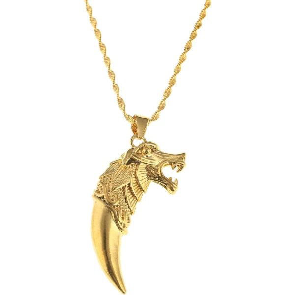 商品名Gold Color Wolf Tooth Pendant Necklace For Men Women Wolf's Fang Animal Chain Jewelryブランド：Yongkan Jewelry商品サイズ：商品番号：色...