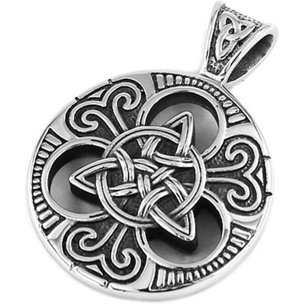 商品名Fantasy Forge Jewelry Celtic Warrior Shield Necklace Silver Stainless Steel Ainle Laoch Pendant Amuletブランド：Fantasy Fo...