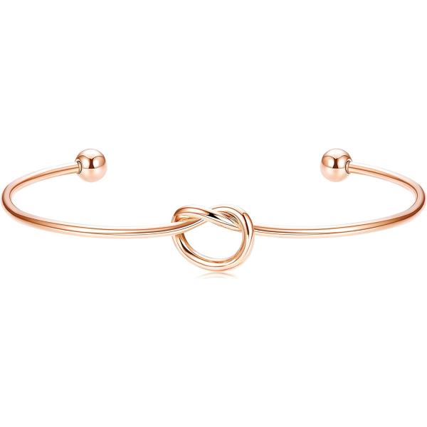 商品名Sllaiss 14k Gold Plated Bangle Bracelets 925 Sterling Silver Adjustable Bracelets For Women Bridesmaid Gifts White Go...