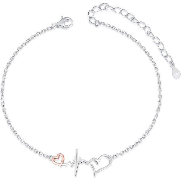 商品名925スターリングシルバー Faith Hope Love ブレスレット ハートビート ジュエリー ブレスレット レディース ティーン ガールズBEILIN 925 Sterling Silver Faith Hope Love Br...