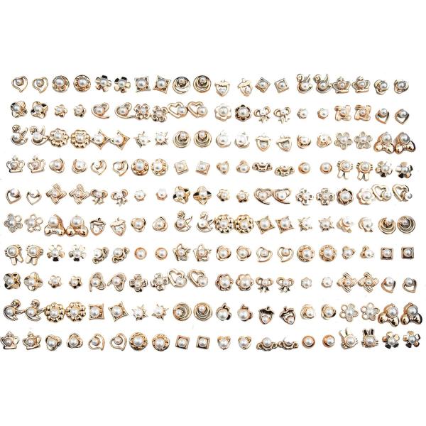 商品名NEWITIN 100組 カラフル キュート スタッド 低刺激性 イヤリング プラスチックイヤリング ガールズ レディースNEWITIN 100 Pairs Cute Stud Earrings for Girls Hypoaller...